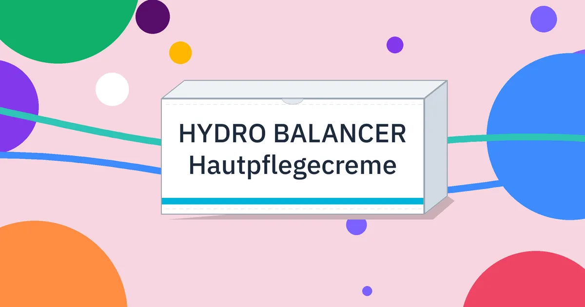 Symbolbild: Packung mit der Aufschrift HYDRO BALANCER Hautpflegecreme (PZN 18874805) – Verfügbarkeit und Bezug in Apotheken in Frankfurt am Main