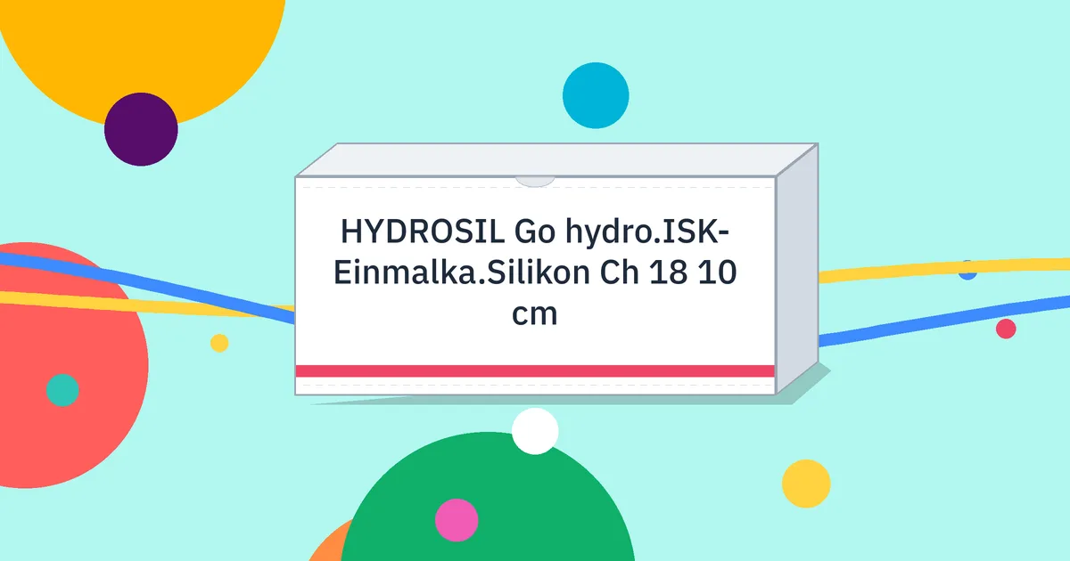Symbolbild: Packung mit der Aufschrift HYDROSIL Go hydro.ISK-Einmalka.Silikon Ch 18 10 cm (PZN 11728035) – Verfügbarkeit und Bezug in Apotheken in Frankfurt am Main