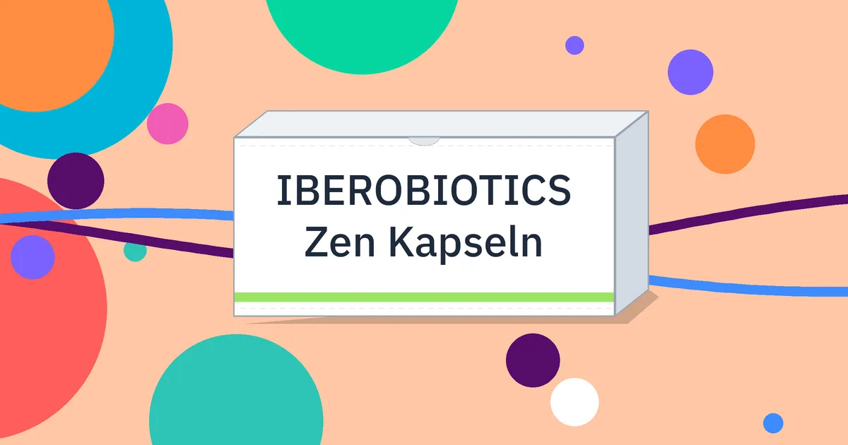Symbolbild: Packung mit der Aufschrift IBEROBIOTICS Zen Kapseln (PZN 17903002) – Verfügbarkeit und Bezug in Apotheken in Frankfurt am Main