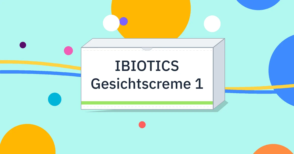 Symbolbild: Packung mit der Aufschrift IBIOTICS Gesichtscreme 1 (PZN 12615468) – Verfügbarkeit und Bezug in Apotheken in Frankfurt am Main