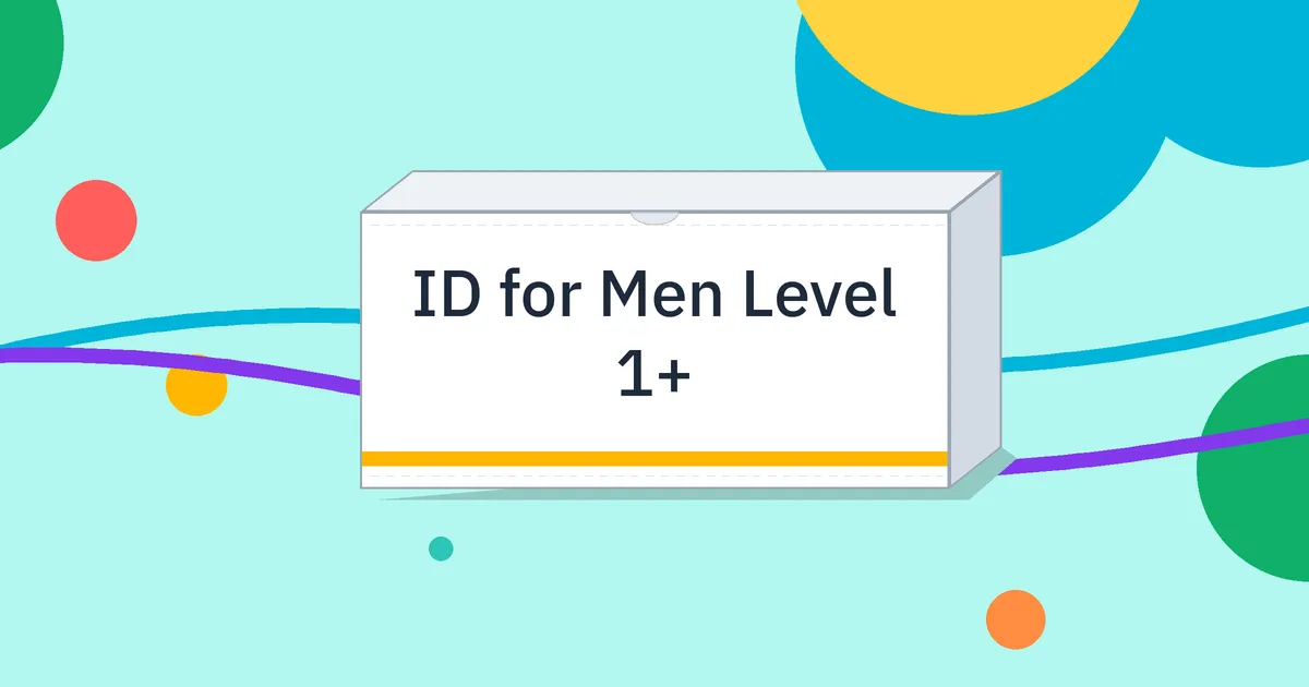 Symbolbild: Packung mit der Aufschrift ID for Men Level 1+ (PZN 11083710) – Verfügbarkeit und Bezug in Apotheken in Frankfurt am Main