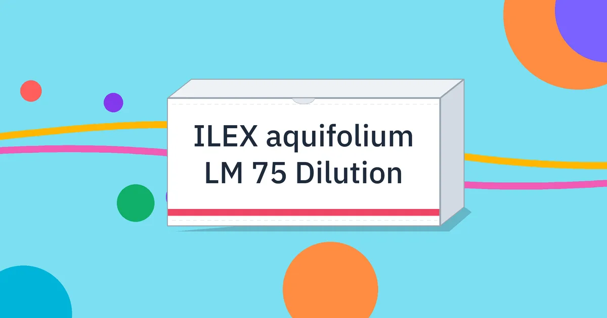 Symbolbild: Packung mit der Aufschrift ILEX aquifolium LM 75 Dilution (PZN 12912350) – Verfügbarkeit und Bezug in Apotheken in Frankfurt am Main