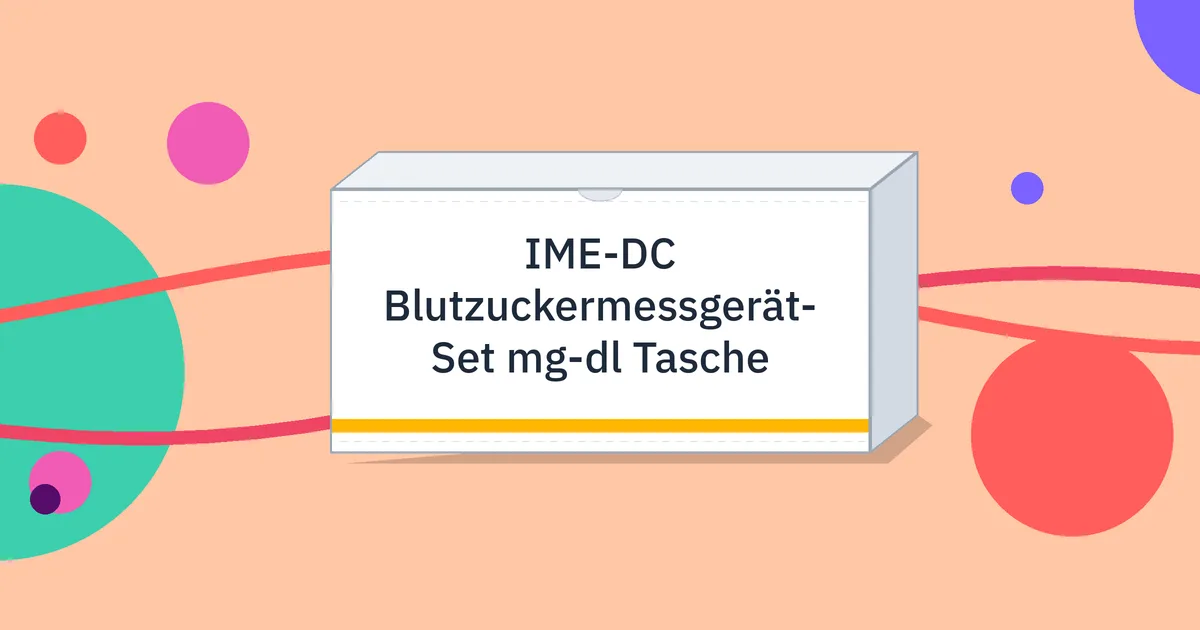 Symbolbild: Packung mit der Aufschrift IME-DC Blutzuckermessgerät-Set mg-dl Tasche (PZN 03941453) – Verfügbarkeit und Bezug in Apotheken in Frankfurt am Main