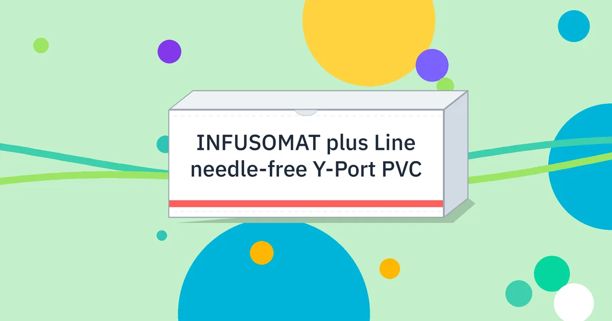 Symbolbild: Packung mit der Aufschrift INFUSOMAT plus Line needle-free Y-Port PVC (PZN 16131922) – Verfügbarkeit und Bezug in Apotheken in Frankfurt am Main