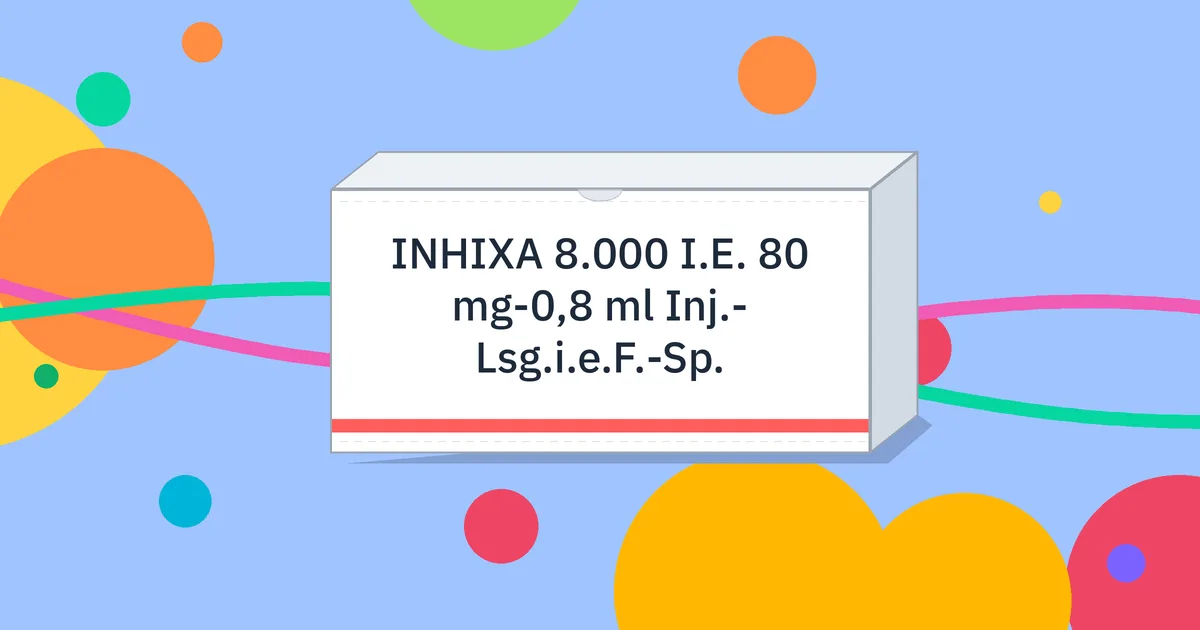 Symbolbild: Packung mit der Aufschrift INHIXA 8.000 I.E. 80 mg-0,8 ml Inj.-Lsg.i.e.F.-Sp. (PZN 18094622) – Verfügbarkeit und Bezug in Apotheken in Frankfurt am Main