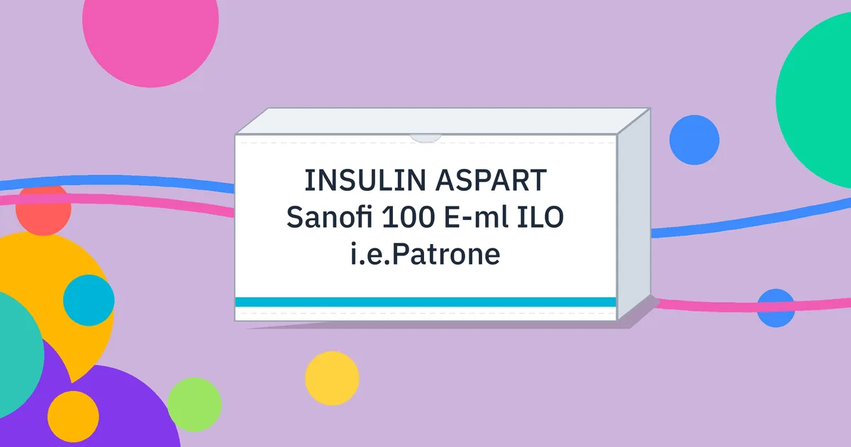 Symbolbild: Packung mit der Aufschrift INSULIN ASPART Sanofi 100 E-ml ILO i.e.Patrone (PZN 15747176) – Verfügbarkeit und Bezug in Apotheken in Frankfurt am Main