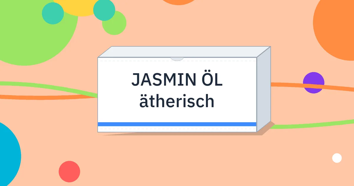 Symbolbild: Packung mit der Aufschrift JASMIN ÖL ätherisch (PZN 18004866) – Verfügbarkeit und Bezug in Apotheken in Frankfurt am Main