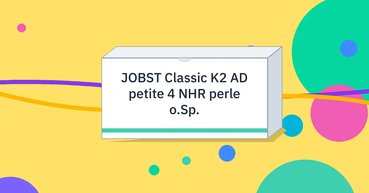 Symbolbild: Packung mit der Aufschrift JOBST Classic K2 AD petite 4 NHR perle o.Sp. (PZN 13061345) – Verfügbarkeit und Bezug in Apotheken in Frankfurt am Main