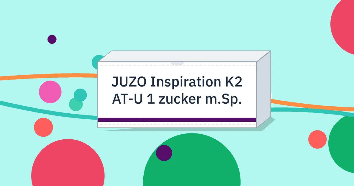 Symbolbild: Packung mit der Aufschrift JUZO Inspiration K2 AT-U 1 zucker m.Sp. (PZN 14927462) – Verfügbarkeit und Bezug in Apotheken in Frankfurt am Main