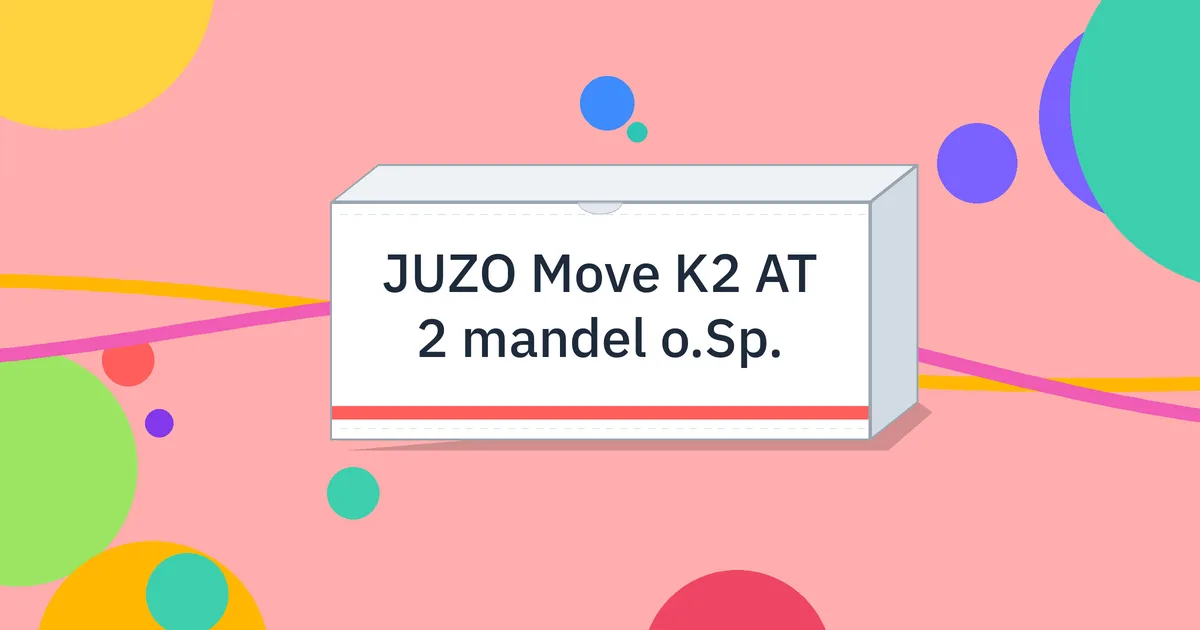 Symbolbild: Packung mit der Aufschrift JUZO Move K2 AT 2 mandel o.Sp. (PZN 20669320) – Verfügbarkeit und Bezug in Apotheken in Frankfurt am Main