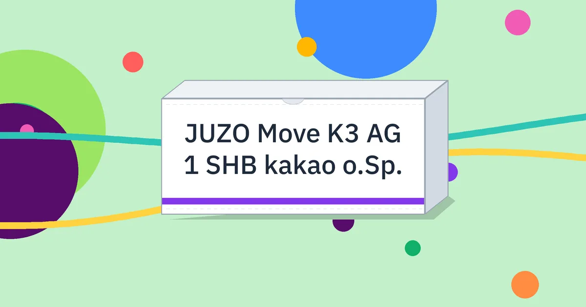 Symbolbild: Packung mit der Aufschrift JUZO Move K3 AG 1 SHB kakao o.Sp. (PZN 18589341) – Verfügbarkeit und Bezug in Apotheken in Frankfurt am Main