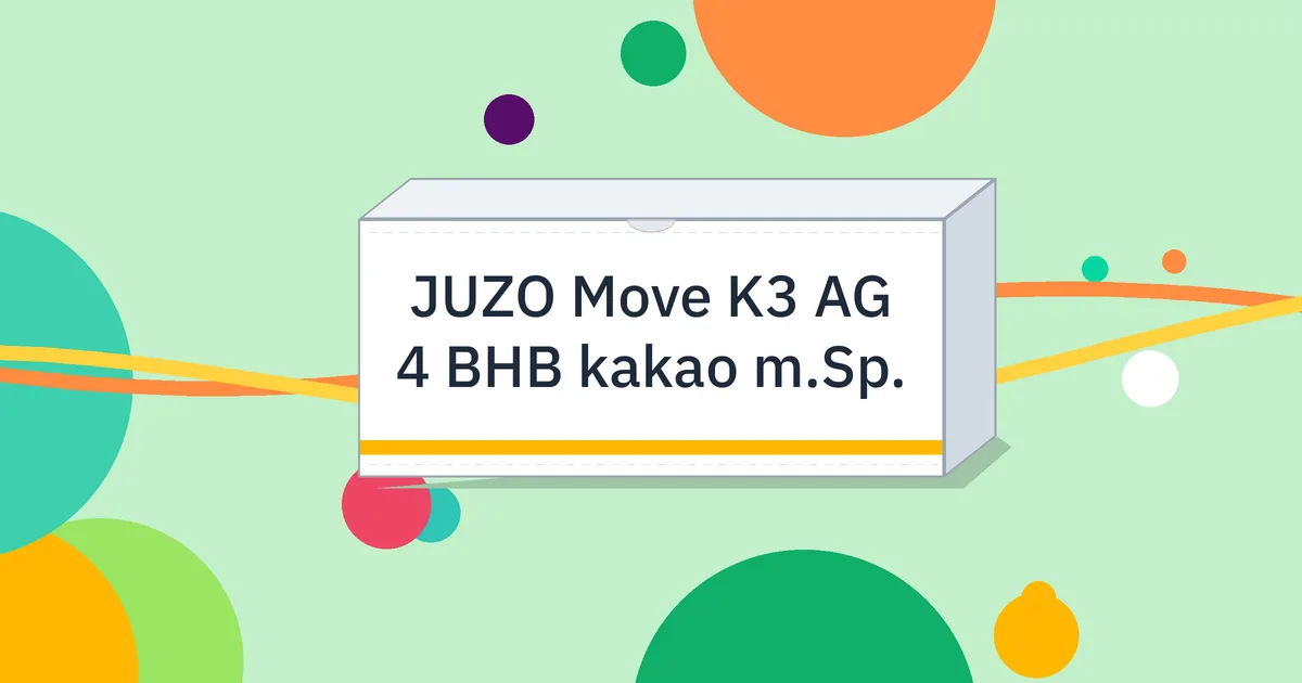 Symbolbild: Packung mit der Aufschrift JUZO Move K3 AG 4 BHB kakao m.Sp. (PZN 18587572) – Verfügbarkeit und Bezug in Apotheken in Frankfurt am Main