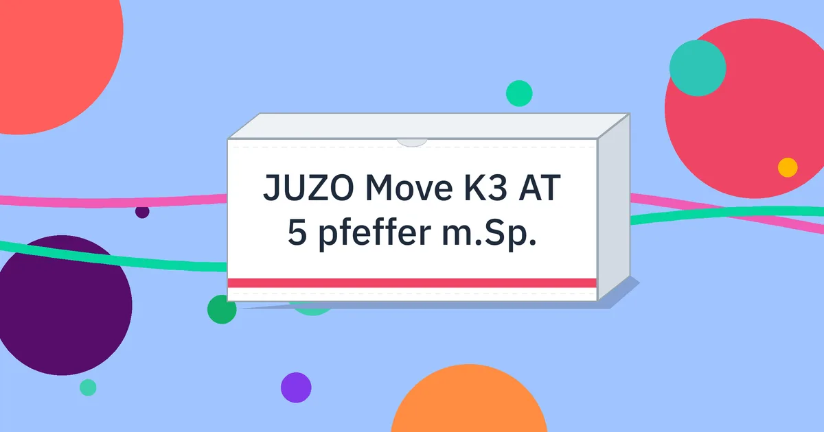 Symbolbild: Packung mit der Aufschrift JUZO Move K3 AT 5 pfeffer m.Sp. (PZN 20676828) – Verfügbarkeit und Bezug in Apotheken in Frankfurt am Main