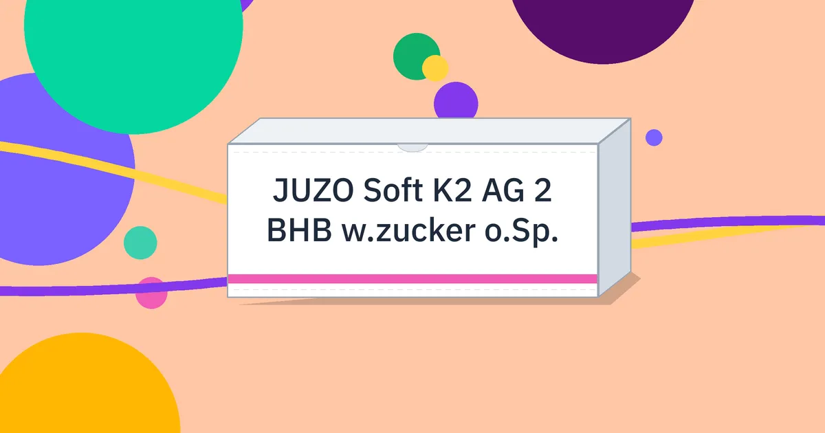 Symbolbild: Packung mit der Aufschrift JUZO Soft K2 AG 2 BHB w.zucker o.Sp. (PZN 14841128) – Verfügbarkeit und Bezug in Apotheken in Frankfurt am Main