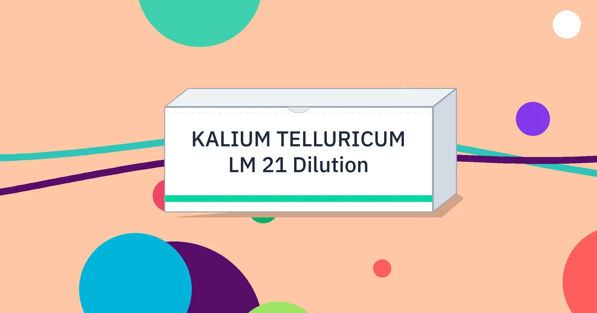 Symbolbild: Packung mit der Aufschrift KALIUM TELLURICUM LM 21 Dilution (PZN 12927328) – Verfügbarkeit und Bezug in Apotheken in Frankfurt am Main