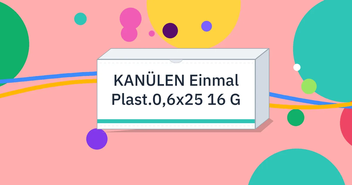 Symbolbild: Packung mit der Aufschrift KANÜLEN Einmal Plast.0,6x25 16 G (PZN 02440105) – Verfügbarkeit und Bezug in Apotheken in Frankfurt am Main