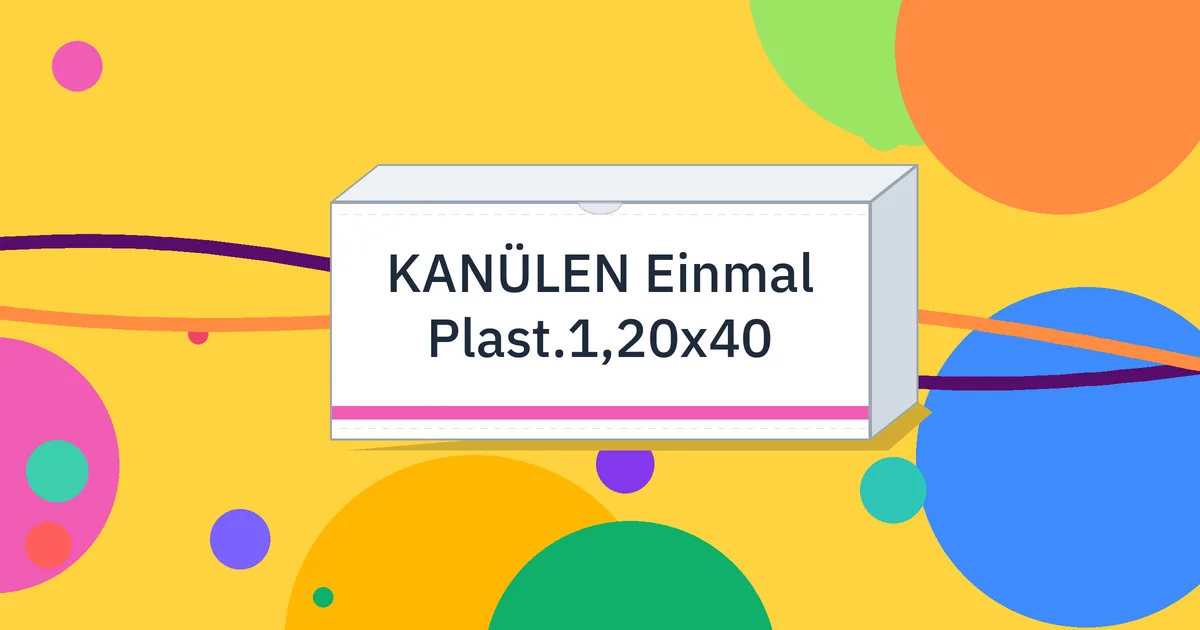 Symbolbild: Packung mit der Aufschrift KANÜLEN Einmal Plast.1,20x40 (PZN 01963835) – Verfügbarkeit und Bezug in Apotheken in Frankfurt am Main