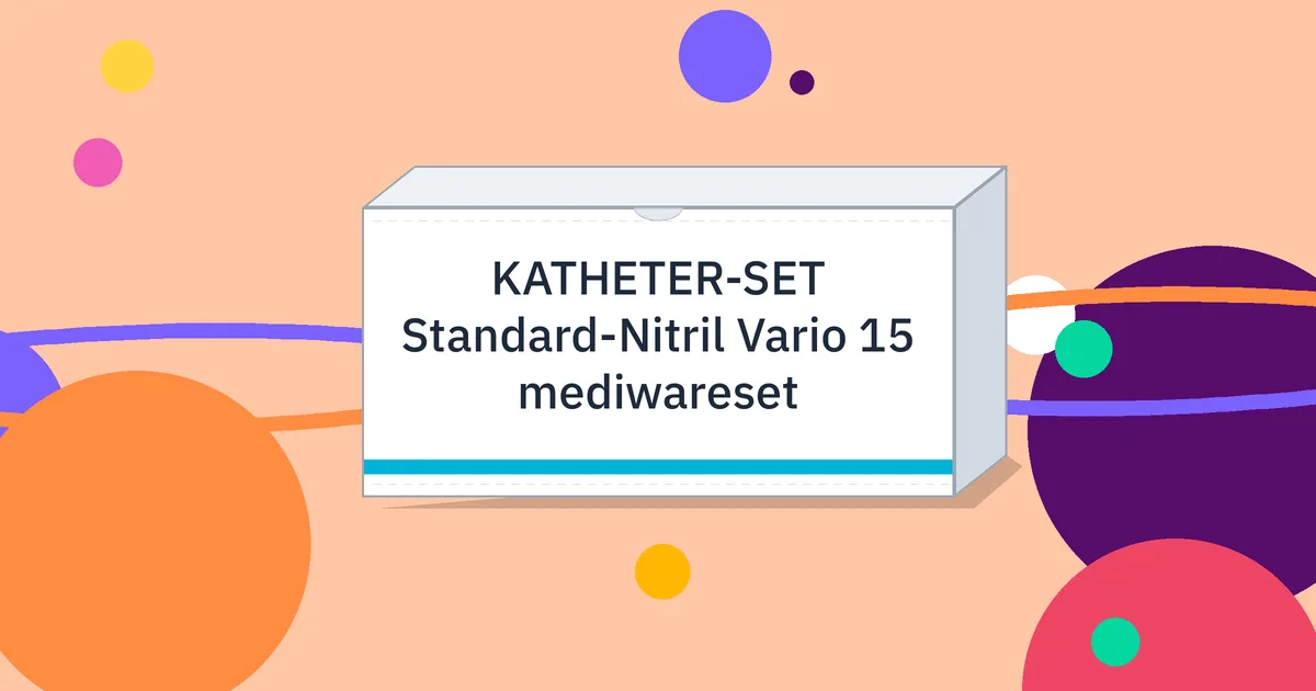 Symbolbild: Packung mit der Aufschrift KATHETER-SET Standard-Nitril Vario 15 mediwareset (PZN 19470949) – Verfügbarkeit und Bezug in Apotheken in Frankfurt am Main