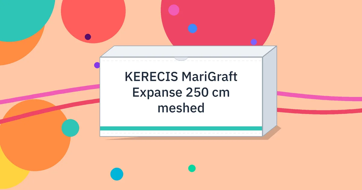Symbolbild: Packung mit der Aufschrift KERECIS MariGraft Expanse 250 cm meshed (PZN 20595082) – Verfügbarkeit und Bezug in Apotheken in Frankfurt am Main