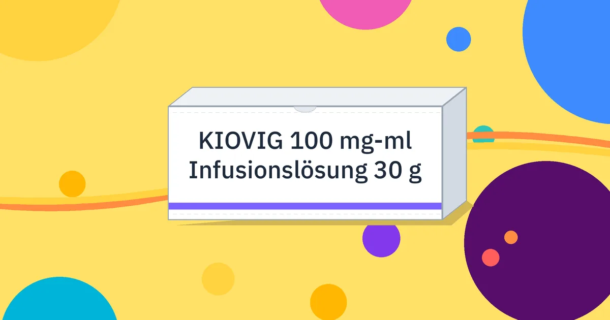 Symbolbild: Packung mit der Aufschrift KIOVIG 100 mg-ml Infusionslösung 30 g (PZN 19412455) – Verfügbarkeit und Bezug in Apotheken in Frankfurt am Main