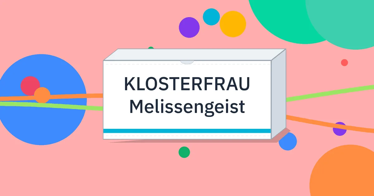 Symbolbild: Packung mit der Aufschrift KLOSTERFRAU Melissengeist (PZN 00580463) – Verfügbarkeit und Bezug in Apotheken in Frankfurt am Main
