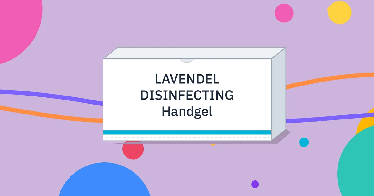 Symbolbild: Packung mit der Aufschrift LAVENDEL DISINFECTING Handgel (PZN 16633204) – Verfügbarkeit und Bezug in Apotheken in Frankfurt am Main