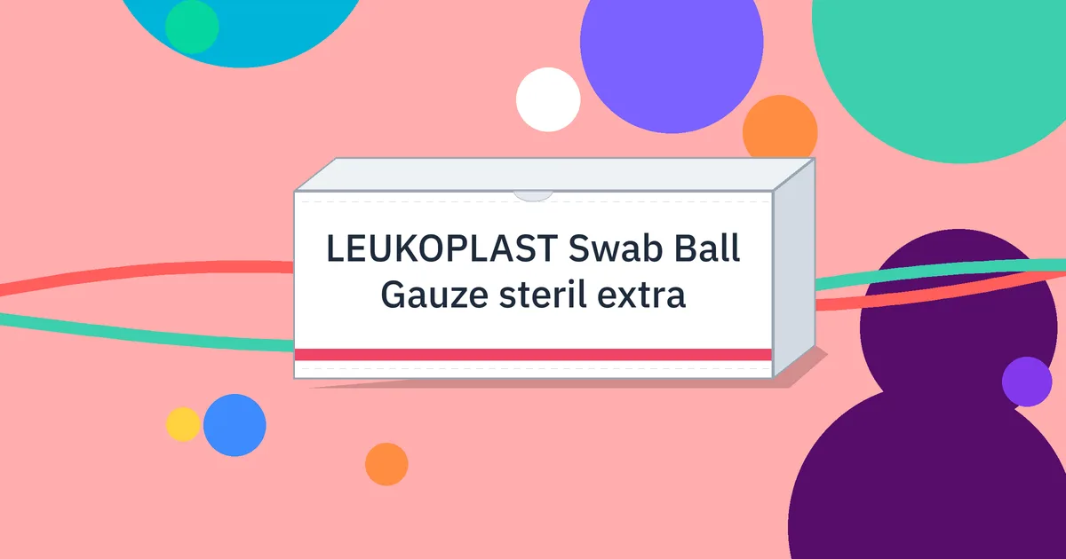 Symbolbild: Packung mit der Aufschrift LEUKOPLAST Swab Ball Gauze steril extra (PZN 20741081) – Verfügbarkeit und Bezug in Apotheken in Frankfurt am Main
