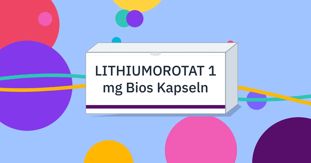 Symbolbild: Packung mit der Aufschrift LITHIUMOROTAT 1 mg Bios Kapseln (PZN 19407052) – Verfügbarkeit und Bezug in Apotheken in Frankfurt am Main