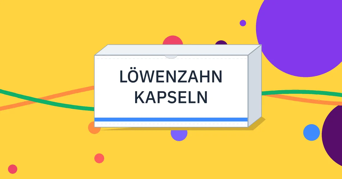 Symbolbild: Packung mit der Aufschrift LÖWENZAHN KAPSELN (PZN 08611022) – Verfügbarkeit und Bezug in Apotheken in Frankfurt am Main
