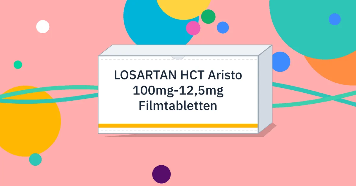Symbolbild: Packung mit der Aufschrift LOSARTAN HCT Aristo 100mg-12,5mg Filmtabletten (PZN 07510738) – Verfügbarkeit und Bezug in Apotheken in Frankfurt am Main