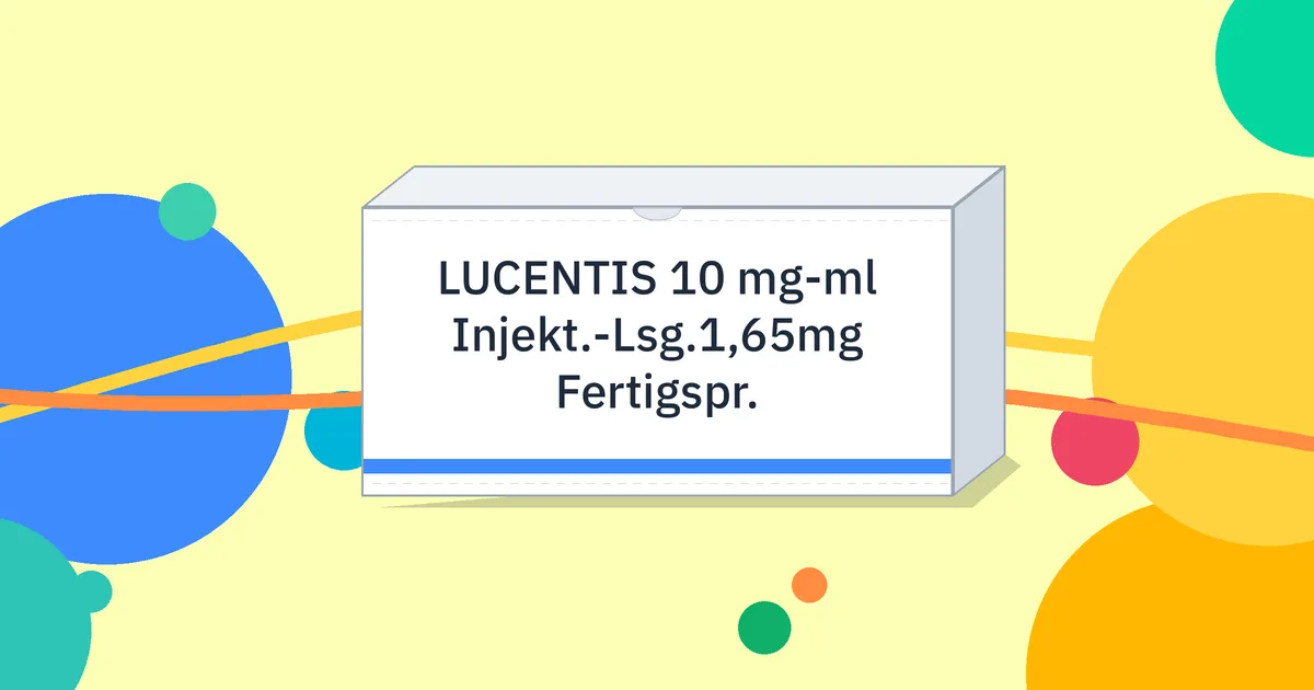 Symbolbild: Packung mit der Aufschrift LUCENTIS 10 mg-ml Injekt.-Lsg.1,65mg Fertigspr. (PZN 10708792) – Verfügbarkeit und Bezug in Apotheken in Frankfurt am Main