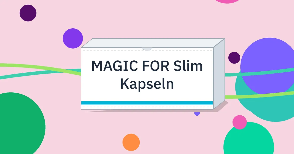 Symbolbild: Packung mit der Aufschrift MAGIC FOR Slim Kapseln (PZN 10018797) – Verfügbarkeit und Bezug in Apotheken in Frankfurt am Main