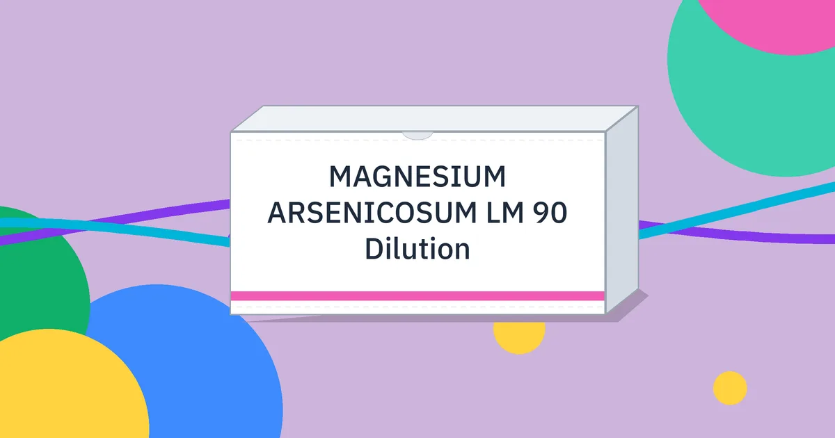 Symbolbild: Packung mit der Aufschrift MAGNESIUM ARSENICOSUM LM 90 Dilution (PZN 12936416) – Verfügbarkeit und Bezug in Apotheken in Frankfurt am Main