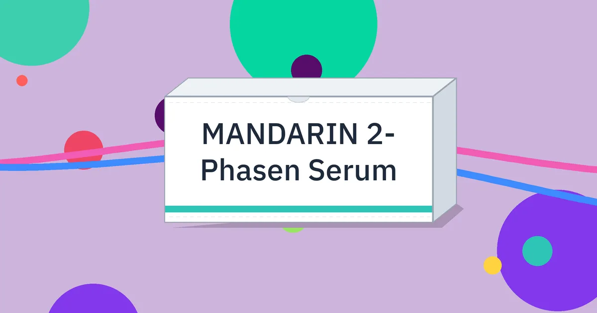 Symbolbild: Packung mit der Aufschrift MANDARIN 2-Phasen Serum (PZN 16839667) – Verfügbarkeit und Bezug in Apotheken in Frankfurt am Main