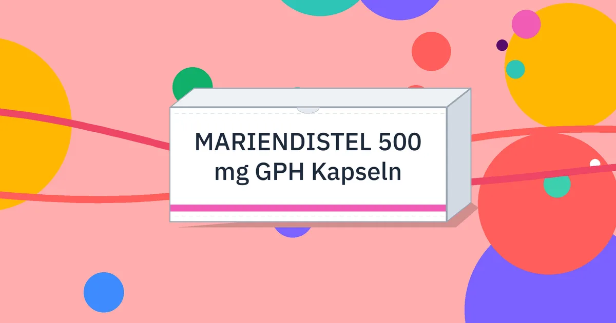 Symbolbild: Packung mit der Aufschrift MARIENDISTEL 500 mg GPH Kapseln (PZN 05530300) – Verfügbarkeit und Bezug in Apotheken in Frankfurt am Main