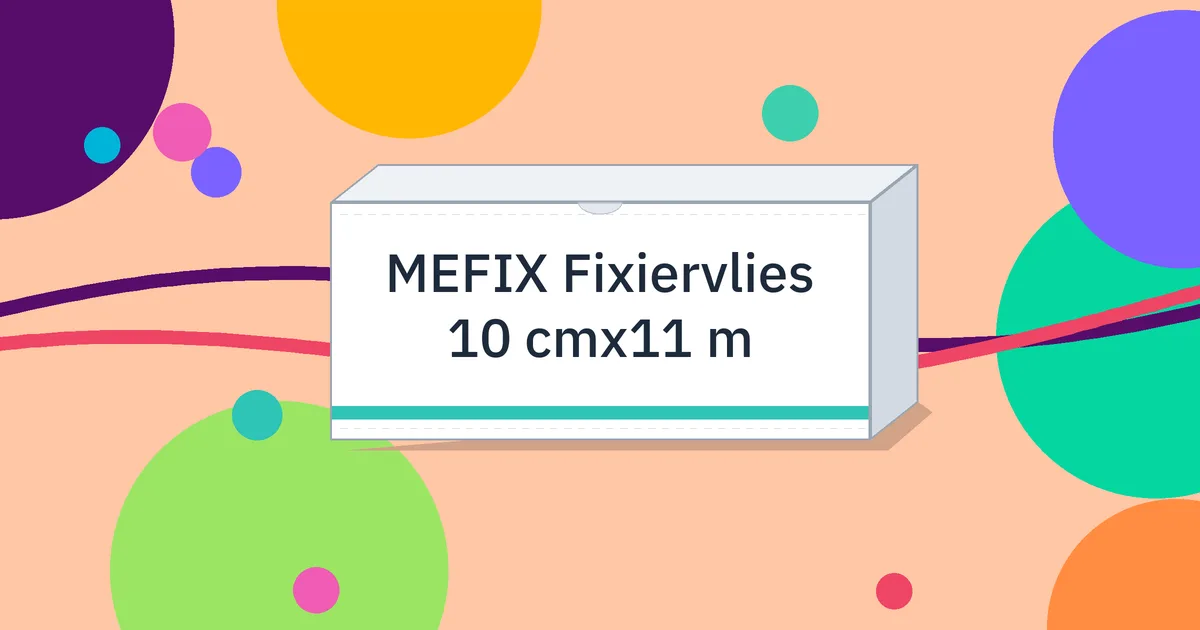 Symbolbild: Packung mit der Aufschrift MEFIX Fixiervlies 10 cmx11 m (PZN 12360028) – Verfügbarkeit und Bezug in Apotheken in Frankfurt am Main