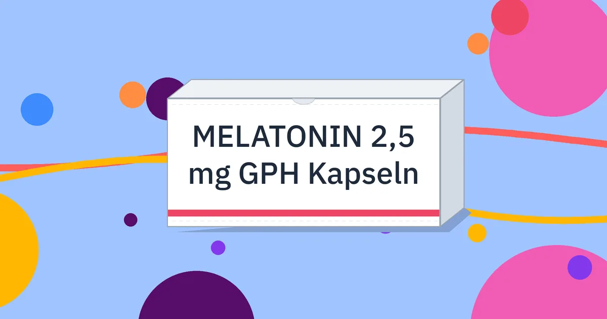 Symbolbild: Packung mit der Aufschrift MELATONIN 2,5 mg GPH Kapseln (PZN 11239135) – Verfügbarkeit und Bezug in Apotheken in Frankfurt am Main