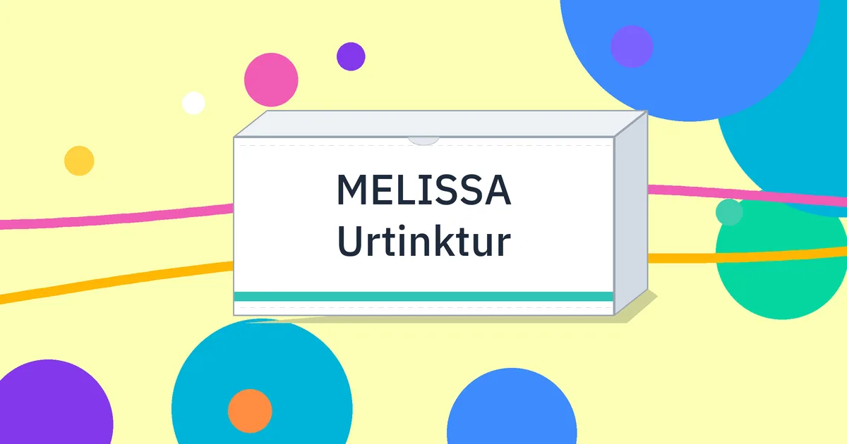 Symbolbild: Packung mit der Aufschrift MELISSA Urtinktur (PZN 02116178) – Verfügbarkeit und Bezug in Apotheken in Frankfurt am Main