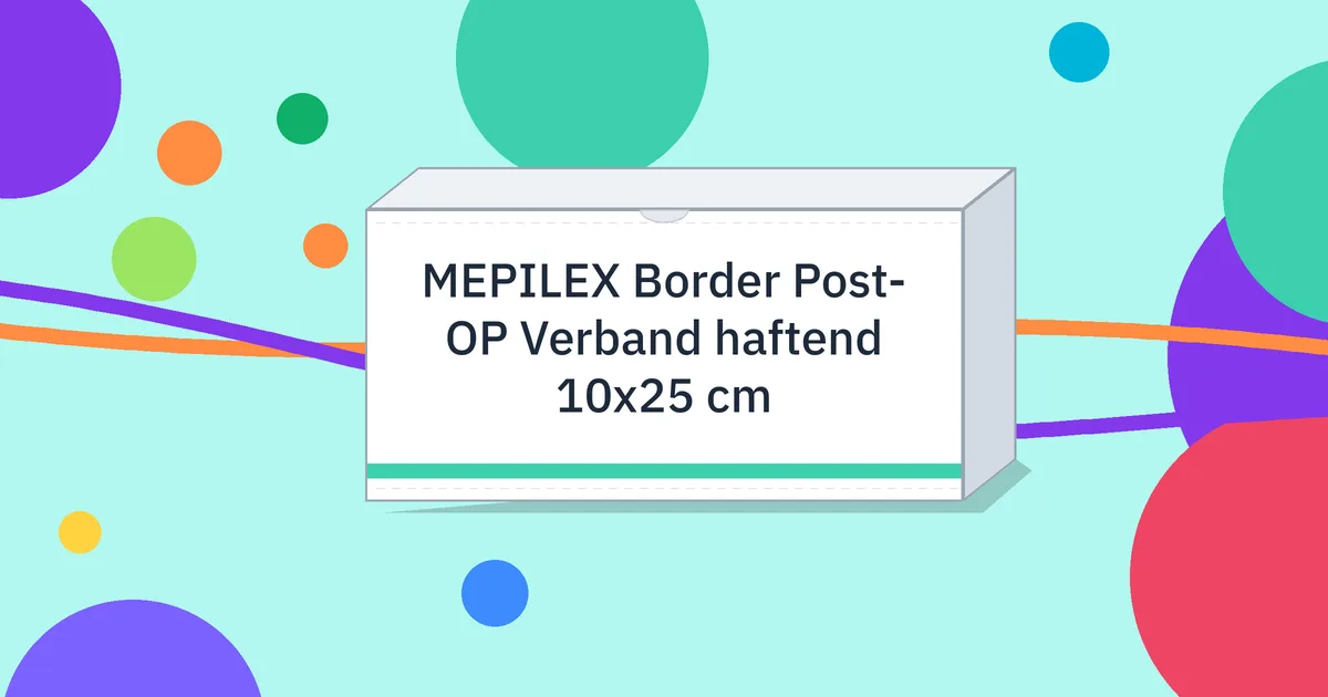 Symbolbild: Packung mit der Aufschrift MEPILEX Border Post-OP Verband haftend 10x25 cm (PZN 11639165) – Verfügbarkeit und Bezug in Apotheken in Frankfurt am Main