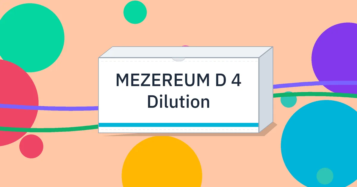Symbolbild: Packung mit der Aufschrift MEZEREUM D 4 Dilution (PZN 02124367) – Verfügbarkeit und Bezug in Apotheken in Frankfurt am Main