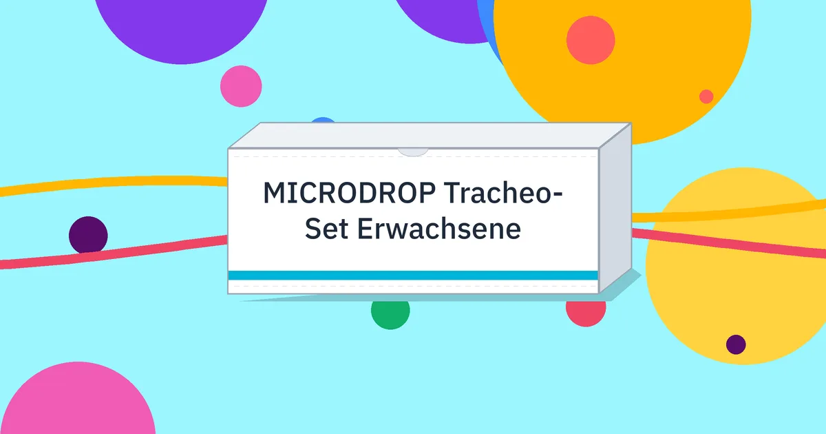 Symbolbild: Packung mit der Aufschrift MICRODROP Tracheo-Set Erwachsene (PZN 04370403) – Verfügbarkeit und Bezug in Apotheken in Frankfurt am Main