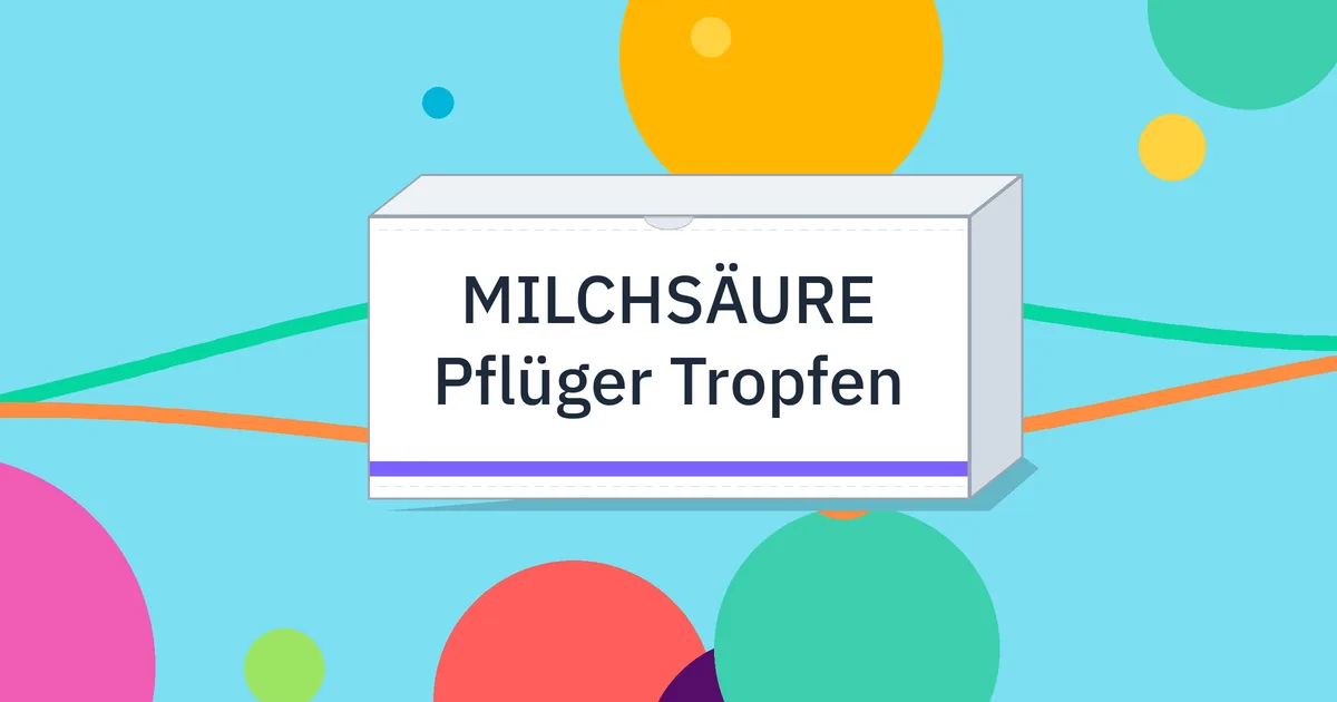 Symbolbild: Packung mit der Aufschrift MILCHSÄURE Pflüger Tropfen (PZN 01222406) – Verfügbarkeit und Bezug in Apotheken in Frankfurt am Main