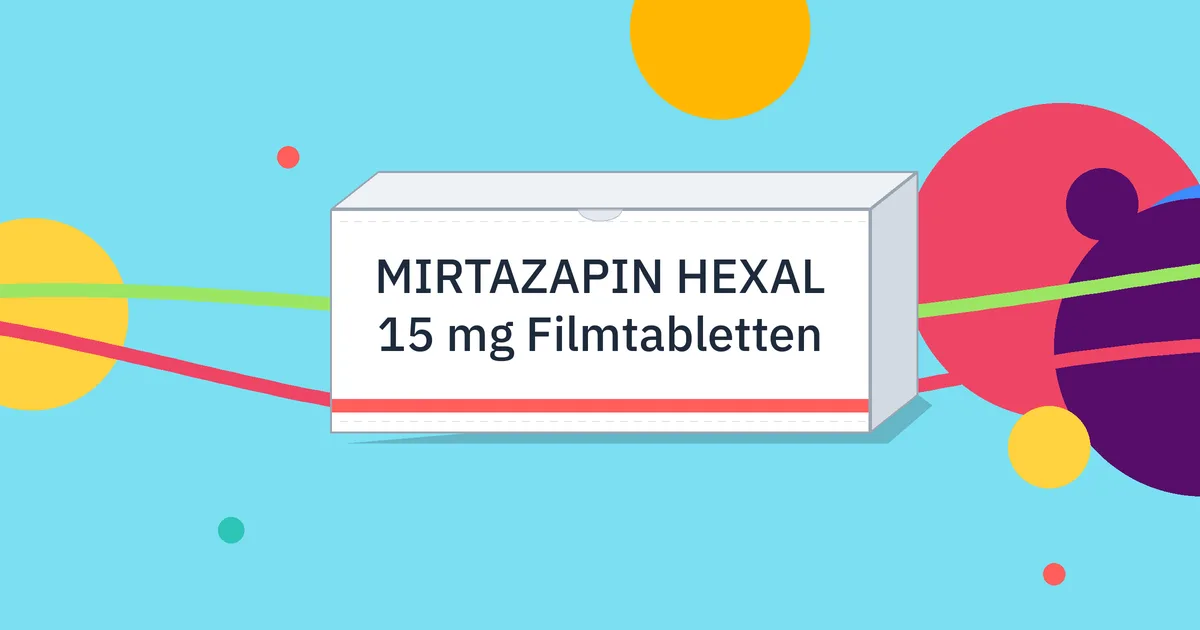 Symbolbild: Packung mit der Aufschrift MIRTAZAPIN HEXAL 15 mg Filmtabletten (PZN 03393359) – Verfügbarkeit und Bezug in Apotheken in Frankfurt am Main