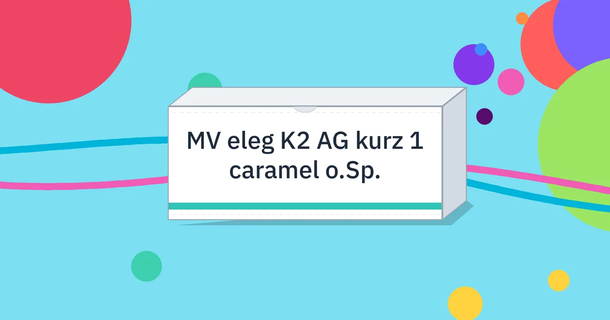 Symbolbild: Packung mit der Aufschrift MV eleg K2 AG kurz 1 caramel o.Sp. (PZN 00530838) – Verfügbarkeit und Bezug in Apotheken in Frankfurt am Main