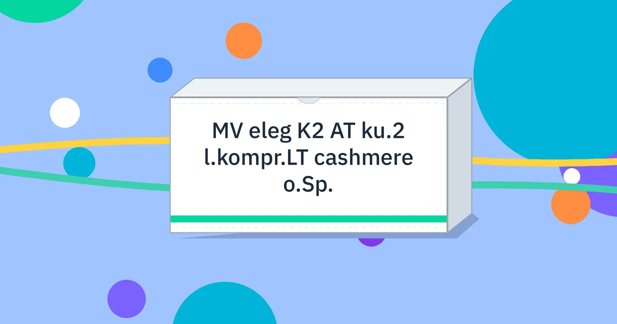Symbolbild: Packung mit der Aufschrift MV eleg K2 AT ku.2 l.kompr.LT cashmere o.Sp. (PZN 14662963) – Verfügbarkeit und Bezug in Apotheken in Frankfurt am Main
