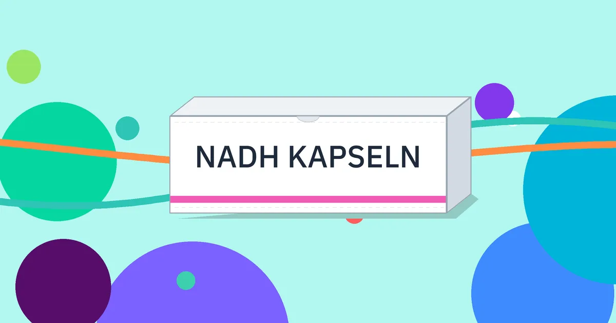 Symbolbild: Packung mit der Aufschrift NADH KAPSELN (PZN 00757878) – Verfügbarkeit und Bezug in Apotheken in Frankfurt am Main