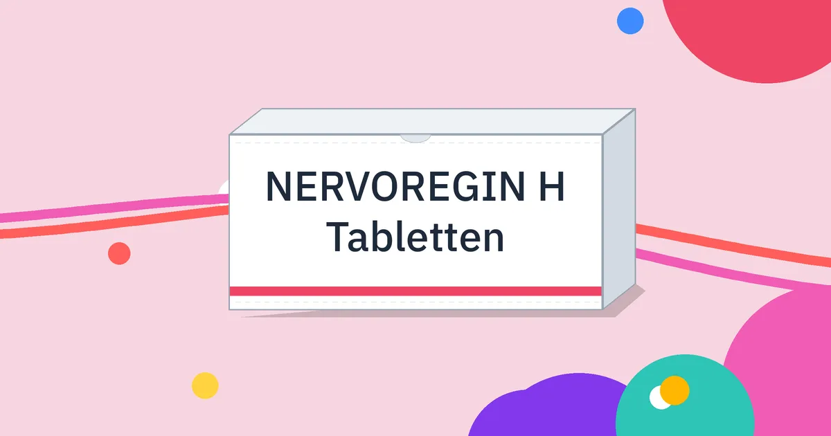 Symbolbild: Packung mit der Aufschrift NERVOREGIN H Tabletten (PZN 01315906) – Verfügbarkeit und Bezug in Apotheken in Frankfurt am Main