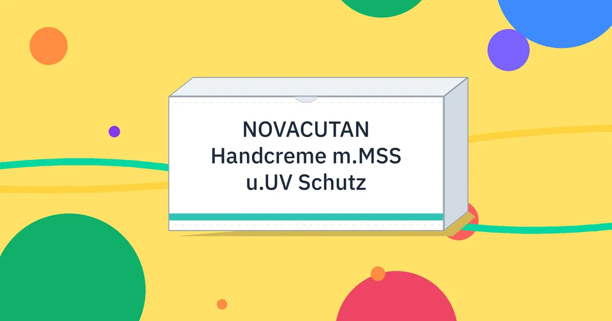 Symbolbild: Packung mit der Aufschrift NOVACUTAN Handcreme m.MSS u.UV Schutz (PZN 02426016) – Verfügbarkeit und Bezug in Apotheken in Frankfurt am Main