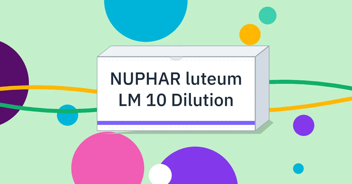 Symbolbild: Packung mit der Aufschrift NUPHAR luteum LM 10 Dilution (PZN 13620477) – Verfügbarkeit und Bezug in Apotheken in Frankfurt am Main