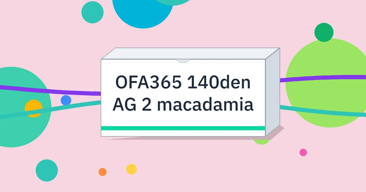 Symbolbild: Packung mit der Aufschrift OFA365 140den AG 2 macadamia (PZN 16722913) – Verfügbarkeit und Bezug in Apotheken in Frankfurt am Main